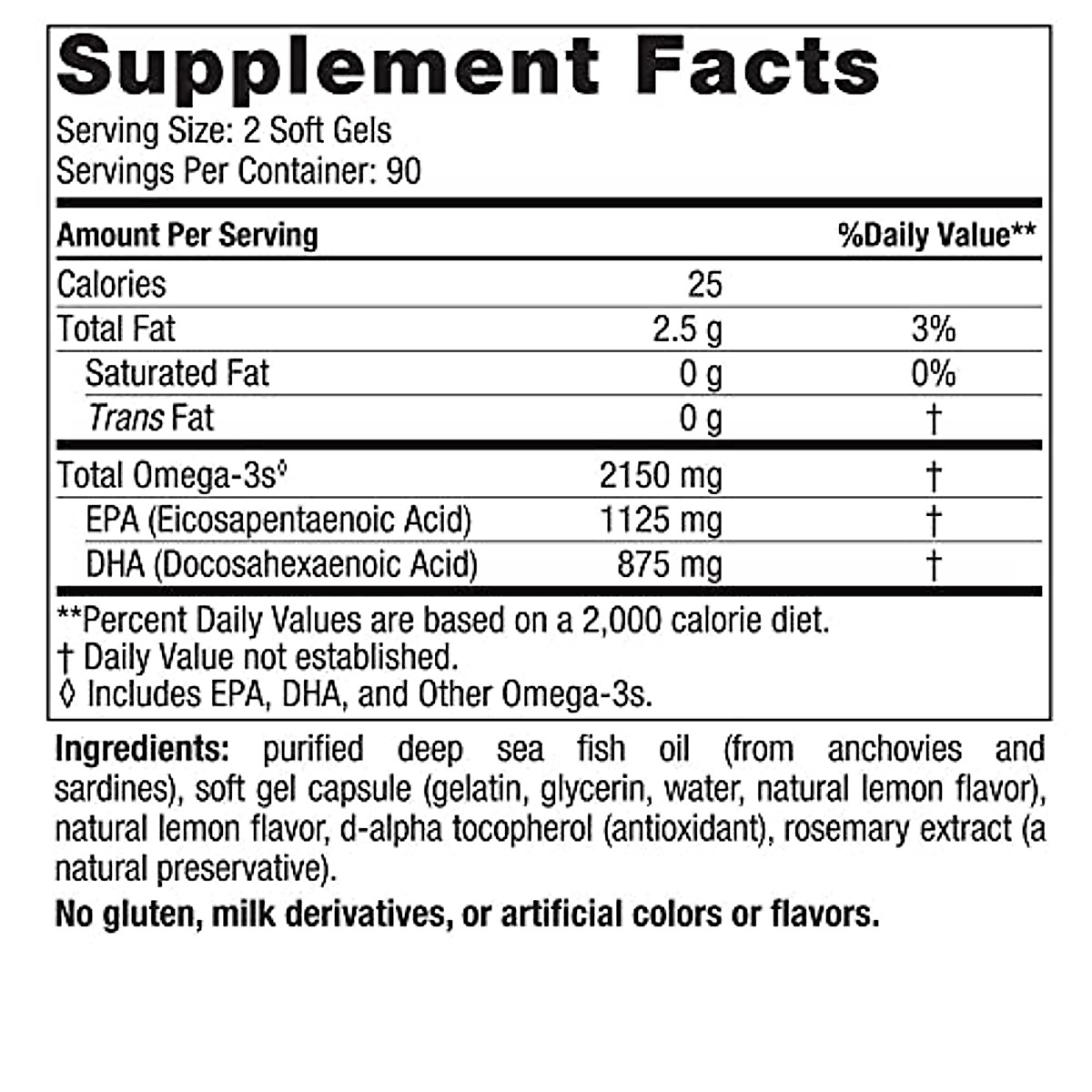 Nordic Naturals Ultimate Omega 2X, Lemon Flavor - 180 Soft Gels - 2150 mg Omega-3 - High-Potency Omega-3 Fish Oil with EPA & DHA - Promotes Brain & Heart Health - Non-GMO - 90 Servings