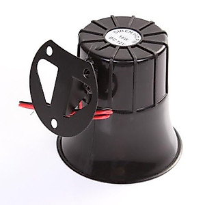 Wen&Cheng 12V Siren Air Horn Speaker for Car Auto Van Truck PA System15W Loud Electric Alarm