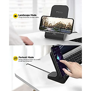Oinmely Z1 Wireless Charger Wireless Phone Charger Stand 10W Max Compatible with Apple iPhone 14 13 12/12 Pro Max/ 11Pro/11Pro Max/XR/XS Max/XS/X/8/8Plus, Samsung Galaxy