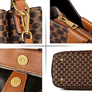 IBFUN Women Satchel Handbag Purse Ladies Leather Vintage Top Handle Tote Handbag