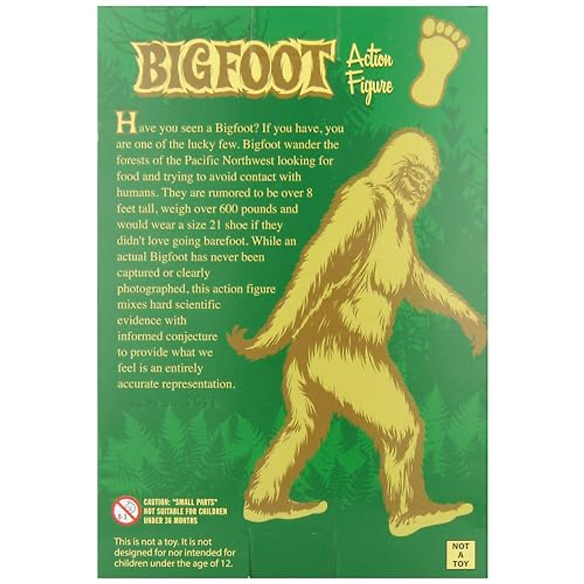 Archie Mcphee Bigfoot Action Figure Brown, Standard
