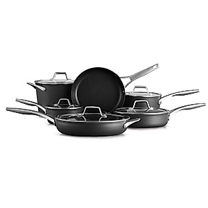Calphalon Premier Hard-Anodized Nonstick Cookware, 11-Piece Pots and Pans Set, Dishwasher and Oven Safe, with MineralShield Nonstick Technology, Durable and Versatile Kitchen Cookware