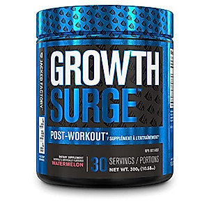 Jacked Factory Growth Surge Creatine Post Workout - Muscle Builder with Creatine Monohydrate, Betaine, L-Carnitine L-Tartrate - Daily Muscle Building & Recovery Supplement - 30 Servings, Watermelon