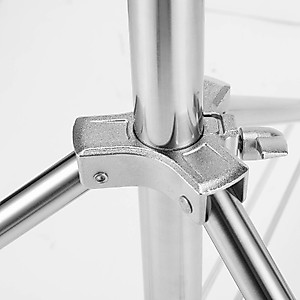 SUPON 2 Packs Stainless Steel Light Stand 110" /2.8m, Spring Cushioned Heavy Duty Tripod Stand with 1/4-inch to 3/8-inch Universal Adapter for Photography Studio Monolight Softbox Reflector Portrait