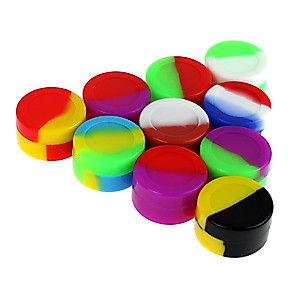 ooDuo 5ml Silicone Containers Wax 100pcs Non-Stick Mini Round Kitchen Jar Multi Use Storage Cream Bottle Random Color