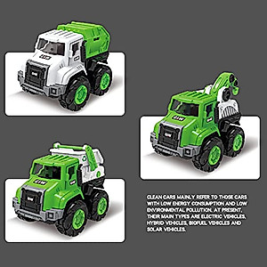 QUQUTWO Fire Truck Set Excavator Ladder Fire Truck Garbage Truck Great Alloy Non-Toxic ABS Birthday Gifts for Children Rubbish Truck