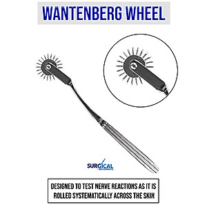 SURGICAL ONLINE 5 pcs Neuro Percussion Berliner Reflex Taylor Buck Hammer Diagnostic Kit