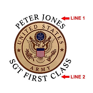 HomeWetBar Army Engraved Whiskey Shot Glasses Box Set (Personalized Product)