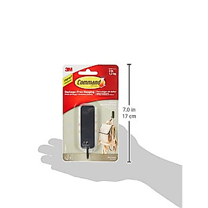 Command 17034MB-EF Medium Matte Black Hook-17034MB, One Size