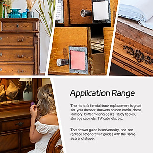 Fit for kenlin Rite-Trak II Replacement Drawer Track Slide Kit #168, 10 Set of Improved Commercial Rite Track 2 Drawer Guides Part - Fit Slide Drawers from Vaughan Bassett,Pulaski, Legacy Manufacturer