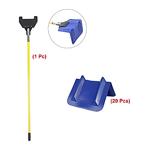 Mytee Products (20) 8" x 12" Corner Protector V Shaped w/ (1) 8ft V Shaped Extension Handle