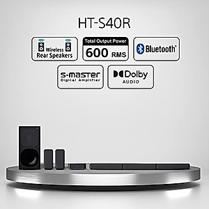 Sony HT-S40R 5.1ch Home Theater Soundbar System,black