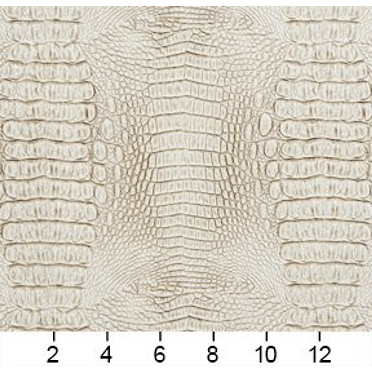 G032 White and Gray Crocodile Faux Leather Vinyl by The Yard