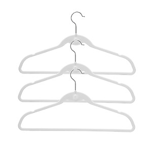 BriaUSA Cascade Hangers White Steel Swivel Hooks -Slim, Sturdy Saves You Extra Space - Box of 20