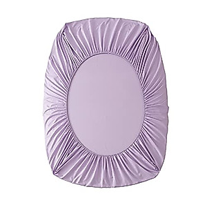 Yiran 7 Pieces Bed in a Bag Purple Botanical Plant Flowers Comforter Set Soft Microfiber Bedding Queen Comforter Sets with 1 Comforter 2 Pillowshams 1 Flat Sheet 1 Fitted Sheet and 2 Pillowcases