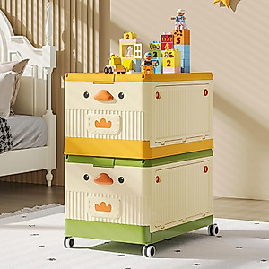 Plastic Storage Box with Building Baseplate Lid and Removable, Stackable Storage Box for Building LEGO Block, Storage Clear Storage Container for Organizing Bead, Tool, Sewing