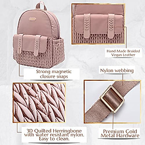 SEWBOO Kids Backpack Lightweight School Bookbag for girls boys,Classic Basic Water Resistant Casual Daypack for Travel，Children Backpack for School (Dusty Rose)