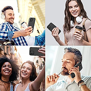 OuXul Compatible with iPhone 12 Mini Case,Liquid Silicone Gel Rubber Phone Case,iPhone 12 Mini Case 2020 Cover 5.4 Inch Full Body Slim Soft Microfiber Lining Protective Case(Black)