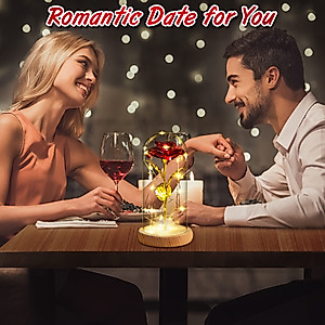 Klysimath Beauty and The Beast Rose, Red Rose Gifts for Women, Forever Rose in Glass Dome, Enchanted Rose Romantic Gifts for Her, Girlfriend, Wife, Mom, Valentine's Day, Mother's Day