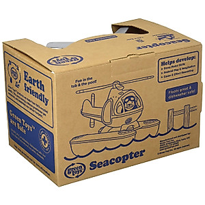 Green Toys Seacopter, Blue/Orange CB - Pretend Play, Motor Skills, Kids Bath Toy Floating Vehicle. No BPA, phthalates, PVC. Dishwasher Safe, Recycled Plastic, Made in USA.