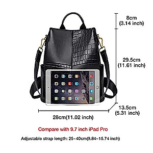 FOXLOVER Soft Genuine Leather Backpack Purse For Women Anti-theft Backpacks Versatile Shoulder Bag