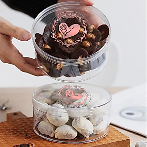 Timnod 500 Pieces Clear Bronzing Envelope Seal Stickers, Elegant Heart Wedding Stickers, 1.4 Inch Round Sealing Sticker for Wedding Invitations/Greeting Cards/Party Favors, Self-Adhesive (Rose Gold)