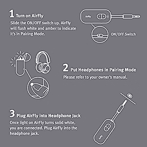 Twelve South AirFly SE, Bluetooth Wireless Audio Transmitter for AirPods/Wireless or Noise-Cancelling Headphones Use with Any 3.5 mm Audio Jack on Airplanes, Gym Equipment or iPad/Tablets