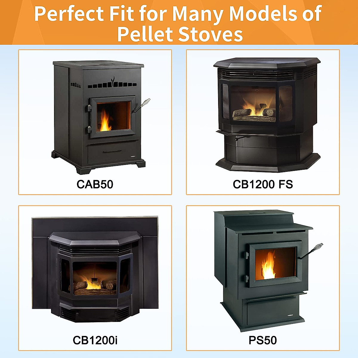 Criditpid Replacement 812-3381 Combustion Blower Motor for Quadra-Fire Classic Bay 1200, Exhaust Blower Fan for Heatilator Eco Choice CAB50, PS35, PS50 Pellet Stoves.(Without Housing)