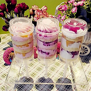 esowemsn 12 Hole Push Pop Cake Stand Clear Acrylic Push Up Cake Pop Shooter Push Pops Cake Containers