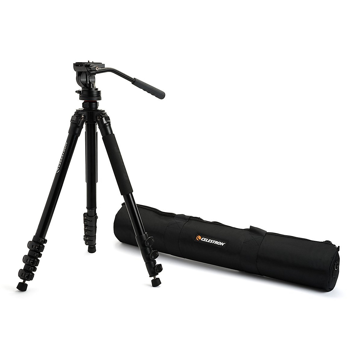 Celestron – Regal Premium Tripod – Sturdy Aluminum Tripod with Extendable Center Column – Interchangeable Feet to Fit Your Terrain – Use for Spotting Scope, Binocular, Camera, and Small Telescope