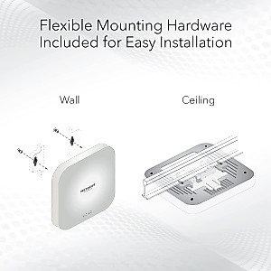 NETGEAR Cloud Managed Wireless Access Point (WAX620) - WiFi 6 Dual-Band AX3600 Speed | Up to 256 Client Devices | 802.11ax | Insight Remote Management | PoE+ Powered or AC Adapter (not Included)