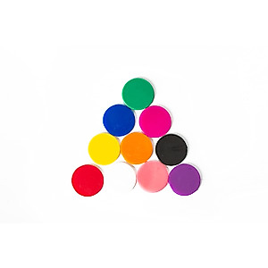 Smartdealspro 300pcs 1 Inch 10 Colors Opaque Plastic Learning Counters Counting Mini Poker Chips Game Tokens (Without Edge)