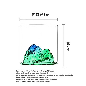 Mt. Fuji Rock Glass, Tumbler Glass, Set of 2, Chiri's Eyama Glass, Whiskey Glass, Beer Glass, Wedding, Father's Day, Mother's Day, Overseas Gift, Paulownia Box