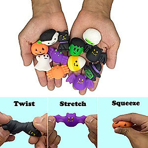 Anditoy 100 PCS Halloween Mochi Squishy Toys Squishies Halloween Toys for Kids Girls Boys Halloween Party Favors Halloween Treat Bags Gifts