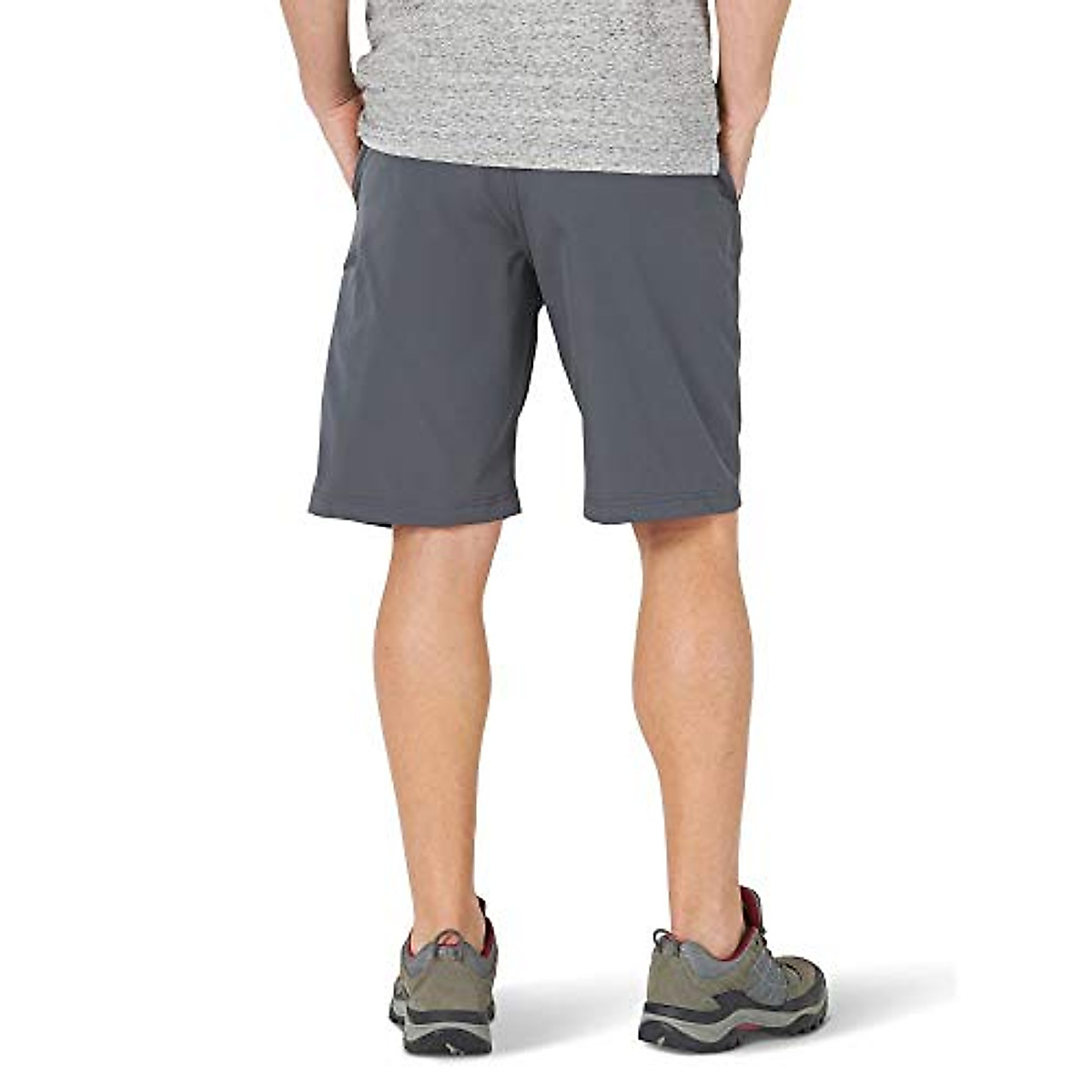 Wrangler Authentics Men's Performance Side Elastic Utility Short, Carbonite, 38