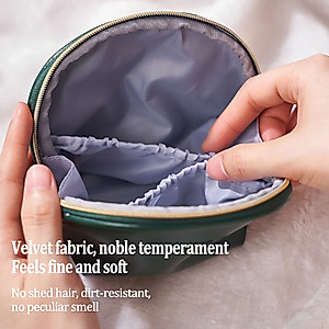 Eliaukly Small Makeup Bag,Cute Cosmetic Bag Coin Purse Lipsticks Pouch with Zipper for Women Makeup Essentials Accessories(Black)