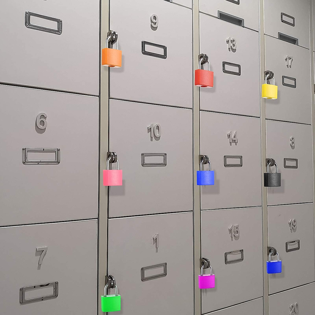 Luggage Locks with Keys Suitcase Locks Mini Metal Keyed Padlocks for Backpack Boxes Laptop Bag School Gym Locker 23mm (Dark Blue, Red, Green, Yellow,4 Pieces)