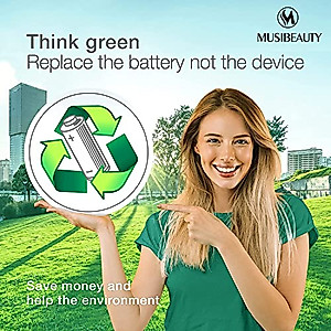 MUSIBEAUTY Universal 18650 Charger Battery with Rechargeable Battery 3.7V 3400mAh (4 Pack) for Doorbells, Flashlights, Headlamps, Cameras, Toys, and Remote Controls