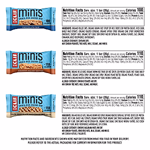 Clif Bar s + Mini Variety Pack, 1.0 Count, Plant-Based Snack Food Bars