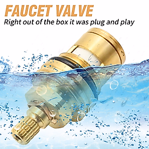 UOIENRT 013788-45 Cold Ceramic Cartridge Assembly, Replacement for T and S Brass Faucets, Replaces 013788-45