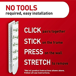 Command Easel Back Picture Hanging Strips, Holds up to 5 lb, 2 sets (2 pairs and 2 spacers), Hang Tabletop Frames, Damage Free Picture Hangers