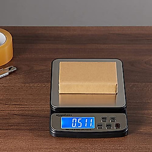 Amazon Basics Digital Postal Table Top Scale - AC Adapter, Counting Function, 110 Pound Capacity, 0.1 Ounce Readability