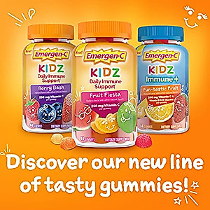 Emergen-C Kidz Daily Immune Support Dietary Supplements, Flavored Gummies with Vitamin C and B Vitamins, Fruit Fiesta Flavored Gummies - 44 Count