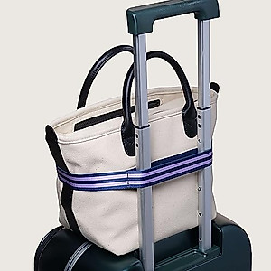 Cincha Mini Travel Belt for Luggage - Stylish & Adjustable Add a Bag Luggage Strap for Carry On Bag - Airport Travel Accessories for Women & Men - As Seen on Shark Tank (Navy and Lavender)