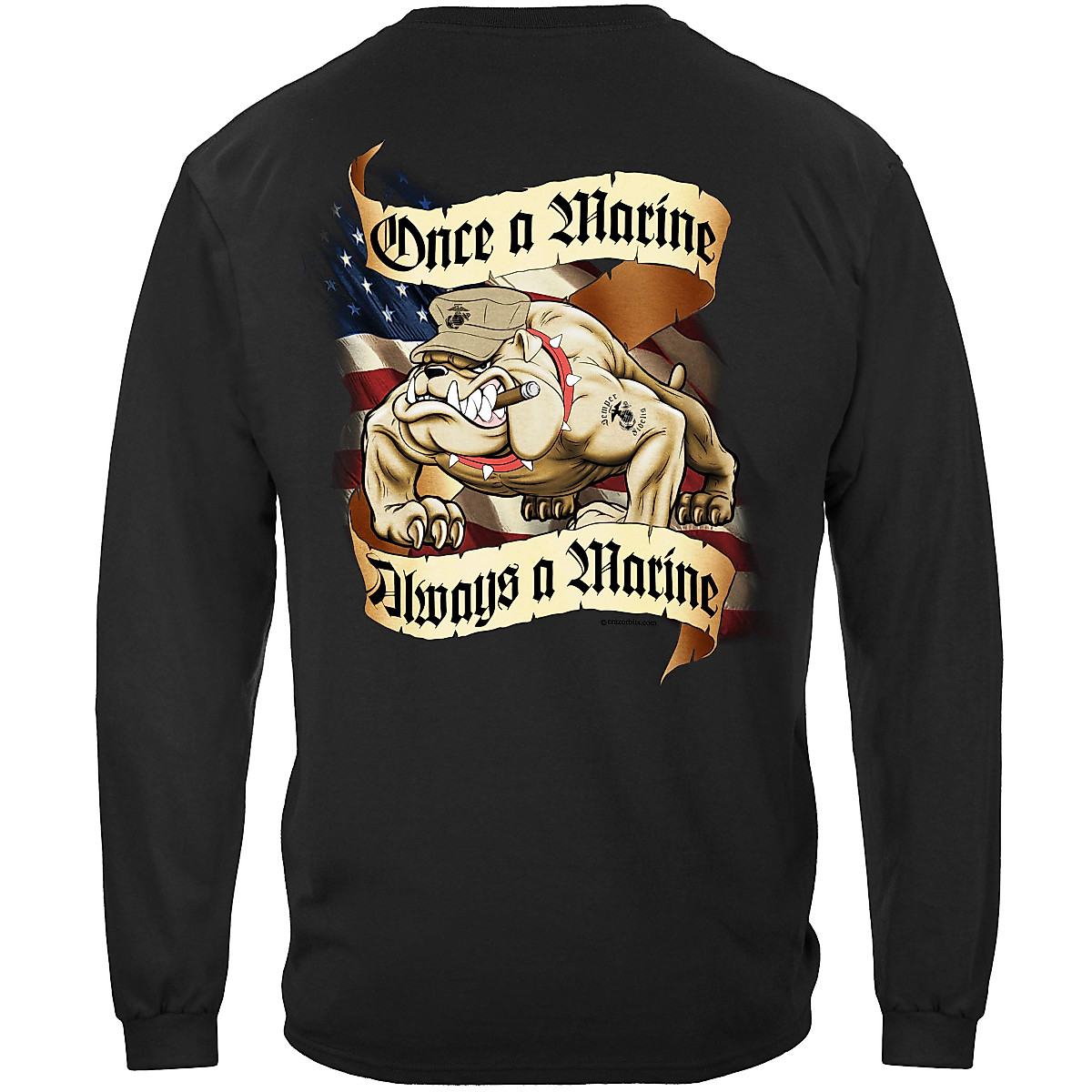 Marine Corps Tshirts | Once A Marine Always Long Sleeve Shirt MM101LSL