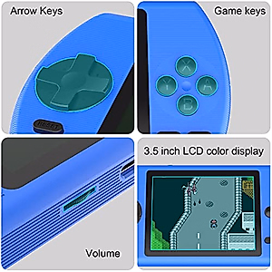 JAMSWALL Retro Handheld Game Console, Portable Retro Video Game Console with 400 Classical FC Games 2.8-Inch Screen 800mAh Rechargeable Battery Support for Connecting TV and Two Players(Blue)