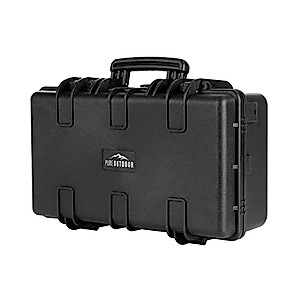 Monoprice Weatherproof Hard Case - 22 x 14 x 8 Inches - With Customizable Foam, IP67, Shockproof, Name Plate, Black