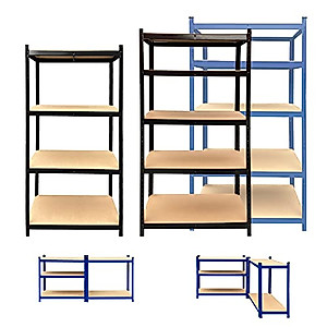 Storage Shelves 5 Tier Metal Garage Shelving Units, Heavy Duty Racking Shelves for Storage, Kitchen Shelving Units for Storage, Garage Shelving for Shed, Workshop, Office, Warehouse, 875KG Capacity