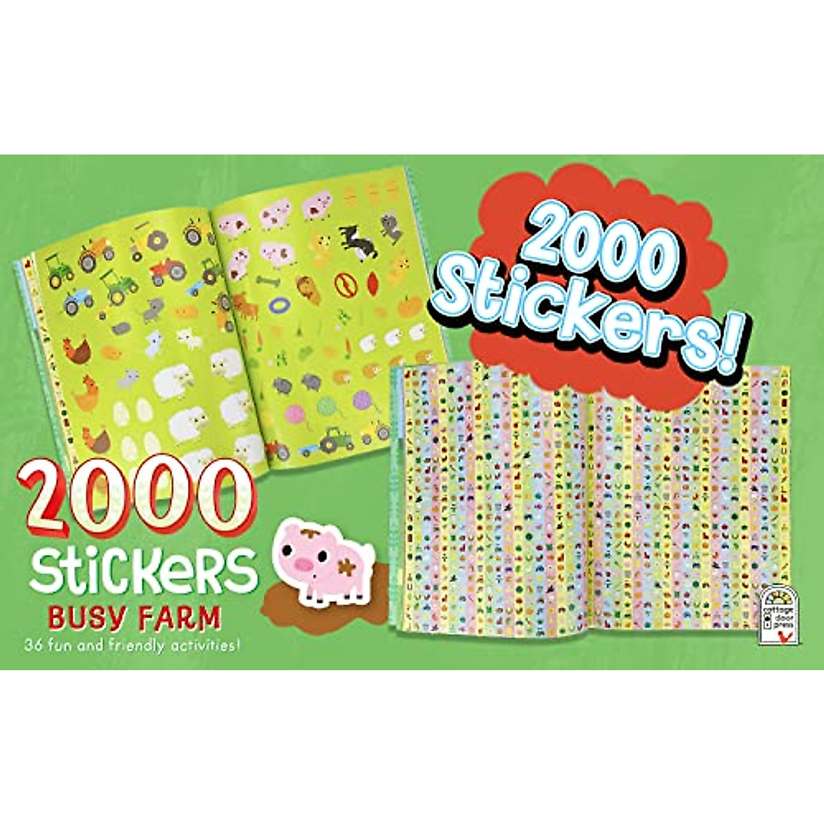 2000 Stickers: Busy Farm Activity and Sticker Book for Kids Ages 3-7 (Puzzles, Mazes, Coloring, Dot-to-Dot, And More!)