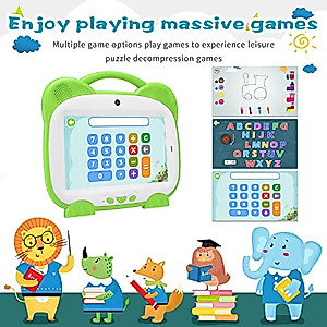 Cosiki Kids Touch Tablet, HD 1080P 5500mAh 7 Inch Support WiFi 4GB and 32GB Children Tablet for Android 10.0 for Girls (Green)